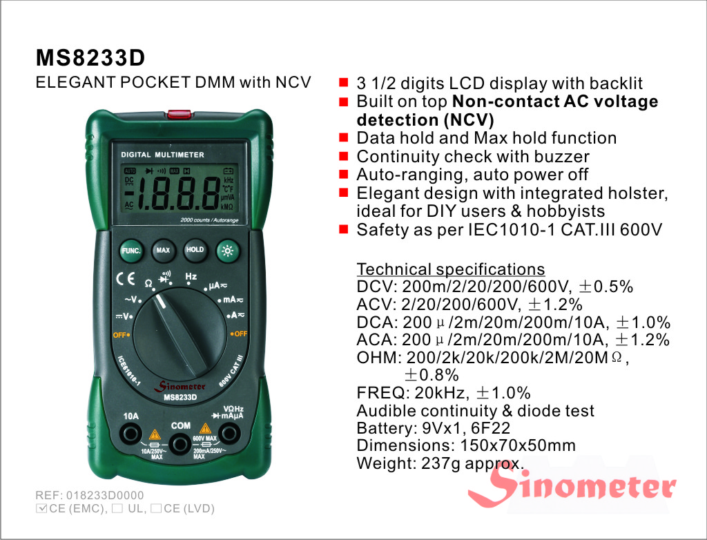 Digital Multimeters (DMMs) - Welcome to Sinometer Instruments Company Limited